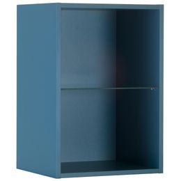 Hängeregal Optifit, B:40cm H:58cm T:35cm, blau, Küche, Regale, "Mini", mit Glaseinlegeboden