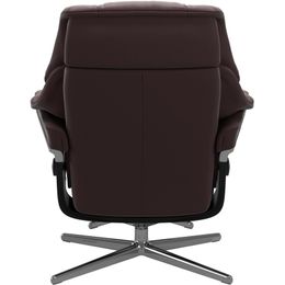 stressless "Reno" Set, Relaxsessel mit Hocker, mit Hocker, mit Cross Base, Gr&ouml;&szlig;e S, M & L, Holzakzent Schwarz