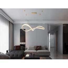 Globo LIGHTING H&auml;ngeleuchte "NEIL", H: 120cm, 1 Stk., gold, Wohnzimmer, Leuchten, H&auml;ngelampe Esszimmer-Leuchte Esstischleuchte Wohnzimmer