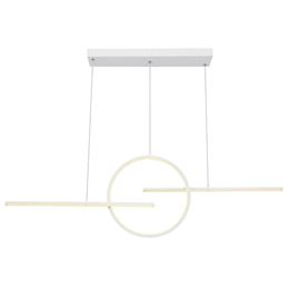 Globo LIGHTING Hängeleuchte "BARRAL", H: 150cm, 1 Stk.weiß, Leuchten, Hängelampe Esszimmer-Leuchte Esstischleuchte Wohnzimmer