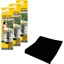 Schellenberg Fliegengitter-Gewebe "Maxi für große Fenster", B/H: 150cm x 300cm, 3er Pack, grau, Insektenschutzgitter, Insektenschutz und