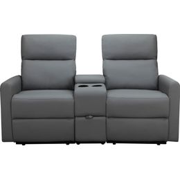 2-Sitzer Home Affaire, B:167cm H:102cm T:95cm, grau, Kunstleder, Sofas, "Daoulas, 2er-Kinosofa, TV-Sessel, Multimedia-Sofa", Kinosofa mit