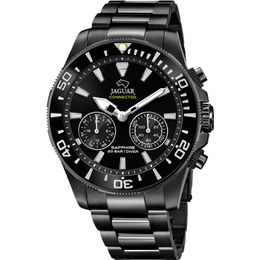 Jaguar Herren Chronograph "Connected Special Edition", schwarz, Armbanduhren, Armbanduhr,Quarzuhr,Herrenuhr,Saphirglas,Stoppfunkion,Edelstahlarmband