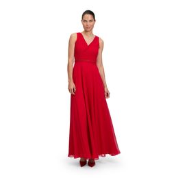 Vera Mont Damen Abendkleid "Damen Abendkleid mit Plissee", rot, festlich, Gr. 46, Chiffon, Obermaterial: 100% Polyester. Futter: 100% Polyester.,