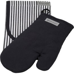 Grillhandschuhe Ross, schwarz, 100% Baumwolle, Topflappen, "Exclusiv", inkl. Latzschürze, 100% Baumwolle