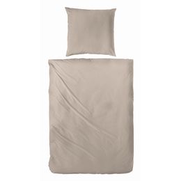 Bettw&auml;sche Primera, braun, Edel-K&ouml;per-Flanell, Obermaterial: 100% Baumwolle, Bettw&auml;sche, "Edelflanell-Bettw&auml;sche Smooth", im nat&uuml;rlichen Uni Style