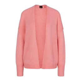 BOSS Orange Damen Strickjacke "Falescanita Premium Damenmode", pink, Gr. S, unifarben, Strick, Obermaterial: 58% Polyamid, 21% Alpaka, 21% Wolle,