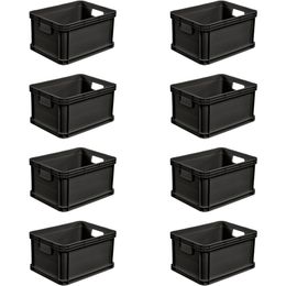 keeeper Transportbeh&auml;lter "Transportbox robert, 8er Set, 20 L, 40 x 30 x 22 cm", B/H/L: 30cm x 22cm x 40cmgraphit grau, Transportboxen, s&auml;ure- und