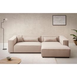 Ecksofa, B:288cm H:66cm T:198cm, beige, LeGer Home by Lena Gercke, 100% Polyester, Wohnzimmer, Sofas, "PIARA XXL, Big-Sofa, Cord, Leinenoptik o.
