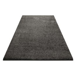 Hochflor-Teppich, B:140cm H:25mm L:200cm, grau, WECON HOME BASICS, Polyester, Teppiche, "Nova, auch als L&auml;ufer, auch quadratisch", Shaggy gewebt,