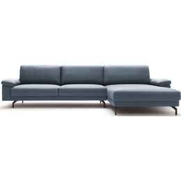 Ecksofa, B:294cm H:95cm T:178cm, blau, CREATION BY ROLF BENZ, Wohnzimmer, Sofas, "CR.450 elegantes Designsofa mit hohem Sitzkomfort"