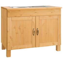 Sp&uuml;lenschrank Home Affaire, B:100cm H:85cm T:50cm, beige, K&uuml;che, Schr&auml;nke, "Alby", Breite 100 cm, 1 Fach