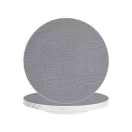 Seltmann Weiden Fr&uuml;hst&uuml;cksteller "Fr&uuml;hst&uuml;cksteller Life Fashion &oslash; 22,5 cm 6er Set", grau, Speiseteller