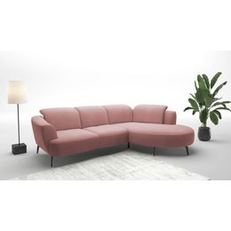 Sit & More Ecksofa SIT & MORE, B:309cm H:87cm T:199cm, rosa, 95% Polyester, 5% Polyamid, Wohnzimmer, Sofas, "Zoe", ink.Sitztiefenverstellung, wahlweise mit
