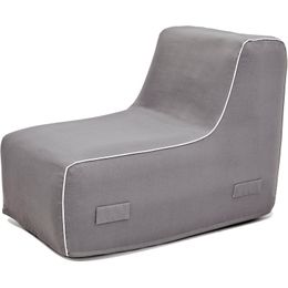 Loungesessel Jahnke, B:60cm H:70cm T:90cm, grau, Wohnzimmer, Sessel, "AIR LOUNGE", aufblasbar, Indoor & Outdoor, 60 cm Sitztiefe