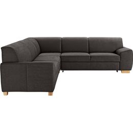 Ecksofa DOMO collection, B:260cm H:81cm T:260cm, braun, Wohnzimmer, Sofas, "Incanto kubische Formensprache, komfortabel, flache Armlehnen, L-Form",