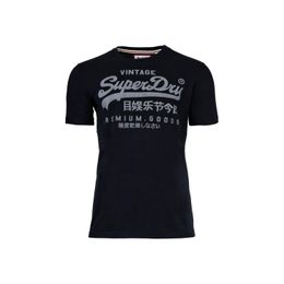 Superdry Herren T-Shirt "T-Shirt VI Classic Tee 1er Pack", blau, Gr. M, Obermaterial: 100% Baumwolle CO., Shirts