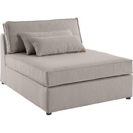 Sofa-Mittelelement OTTO HOME, B:100cm H:75cm, beige, Baumwollmix (60% Baumwolle/40% Leinen);Struktur fein (100% Polyester);Samtoptik (100%