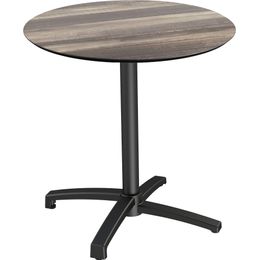 Klapptisch Essentials, B:70cm H:74cm T:70cm, schwarz, Aluminium/HPL Tischplatte, Garten, Tische, "X cross", in verschiedenen Ausf&uuml;hrungen
