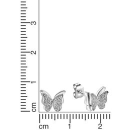 Firetti Damen Paar Ohrstecker "Schmuck Geschenk Ohrschmuck Schmetterling", Edelstahl, silber, Edelstahl, Ohrringe