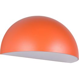 Trio LEUCHTEN Au&szlig;en-Wandleuchte "MAAS, Hauswand Leuchte Downlight kugelf&ouml;rmig Metall Aluminium IP44", 1, H: 14cm, 1 Stk.apricot, Leuchten, exkl 1x
