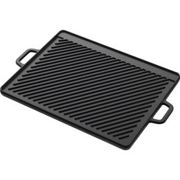 Grillplatte Tepro, B:46cm H:1,5cm T:30cm, schwarz, Aluguss, Grillroste, BxT: 46x30 cm