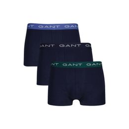 Gant Herren Boxershorts "Boxershort 3er Pack", Gr. M, blau, Obermaterial: 95% Baumwolle CO. 5% Elasthan EL., Unterhosen