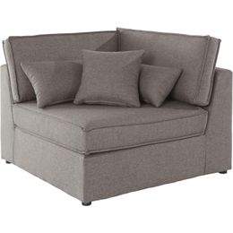 Sofa-Eckelement OTTO HOME, B:99cm H:75cm T:100cm, beige, Baumwollmix (60% Baumwolle/40% Leinen);Struktur fein (100% Polyester);Samtoptik (100%