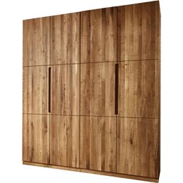 Kleiderschrank Home Affaire, B:202cm H:223cm T:62cm, braun, Massivholz, Jugendzimmer, Schr&auml;nke, "Azelie, aus Wildeiche", Massivholz-Kleiderschrank,