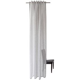 Gardine HOMING, B:140cm H:245cm, grau, Polyester, Wohnzimmer, Gardinen, "Oskar", Fertigschal
