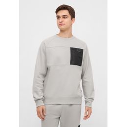 Bench. Herren Sweater "MARTON", grau, Gr. 56, unifarben, Sweatware, Obermaterial: 60% Baumwolle, 40% Polyester, Sweatshirts