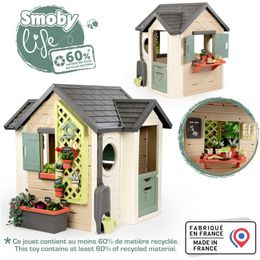 Smoby Kinder Spielhaus "Smoby Life Garten", bunt, Kunststoff, B:132cm H:135cm T:128cm, Spielh&auml;user, Made in Europe