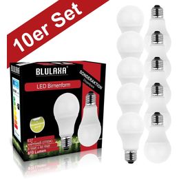 Blulaxa LED-Leuchtmittel "SMD Multi", L:10,8cm Ø:6cm, weiß, Leuchtmittel, 10er-Set, Promotion-Pack A60, SMD, klar