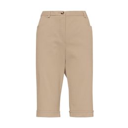 GOLDNER Damen 7/8-Hose "Sportliche Bermuda-Jeanshose Carla", beige, Gr. 52, Obermaterial: 77% Baumwolle CO. 19% Polyester PES. 4% Elasthan EL., Hosen