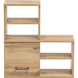 H&auml;ngeschrank Schildmeyer, B:59,8cm H:64,8cm T:20,5cm, braun, FSC-zertifizierter Holzwerkstoff, Badezimmer, Schr&auml;nke, "Nora"