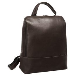 Harold'S HAROLD'S Damen Cityrucksack "CAMPO", braun, Leder, Rindsleder, unifarben, Rucks&auml;cke, echt Leder