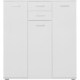 Kombikommode Priess, B:123cm H:135cm T:38cm, wei&szlig;, Holzwerkstoff, Schlafzimmer, Sideboards