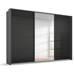 Schwebet&uuml;renschrank Rauch, B:278cm H:214cm T:68cm, grau, Holzwerkstoff, Schr&auml;nke, "Kleiderschrank Schrank Garderobe OTELI inkl. 3 Innenschubladen",