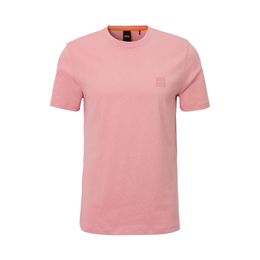 BOSS Orange Jungen T-Shirt "Tales", rosa, Gr. XXXL, unifarben, Web, Obermaterial: 100% Baumwolle, Shirts, mit BOSS Stickerei auf der Brust
