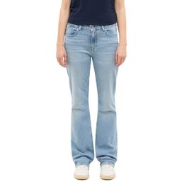 Mustang Damen Bootcut-Jeans "Damen Style Shelby Slim Boot", blau, Gr. 27, unifarben, Denim/Jeans, 98% Baumwolle, 2% Elasthan, Jeans
