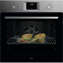 AEG Einbaubackofen "OU5AB20ZSM", B:59,4cm H:59,4cm T:56,8cm, schwarz, Back&ouml;fen, Grillfunktion, gleichm&auml;&szlig;iges Garen auf 3 Ebenen, Wasserdampf-Reinigung