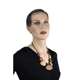 Damen Lange Kette "Wood", braun, Basic, Collezione Alessandro, Holz, Halsketten, aus Holzperlen in verschiedenen Farben und Formen