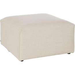 Polsterhocker OTTO HOME, B:80cm H:46cm T:80cm, beige, Samtoptik (100% Polyester);Struktur (100% Polypropylen);Struktur fein (100% Polyester);Webstoff