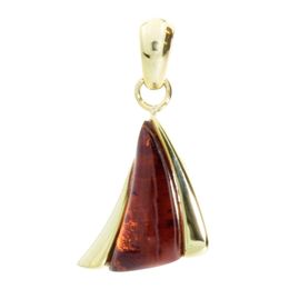 OSTSEE-SCHMUCK Damen Kettenanh&auml;nger "- Imke 25 mm - Gold 585/000 - Bernstein", Gelbgold 585, gold, Gelbgold 585, Schmuckanh&auml;nger