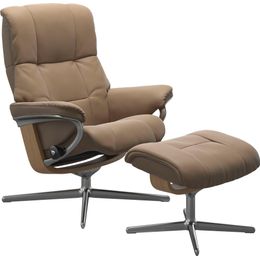 stressless "Mayfair" Set, Relaxsessel mit Hocker, mit Hocker, mit Cross Base, Gr&ouml;&szlig;e S, M & L, Holzakzent Eiche
