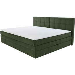 Jockenh&ouml;fer Boxspringbett JOCKENH&Ouml;FER GRUPPE "Casa Grande in der Breite 240cm, Familienbett mit riesigem Bettkasten", gr&uuml;n 444, 03, B:250cm L:215cm, Bezug Bett: Chenille (100% Polyester);Topper und Matratzenspiegel: 100% Polyester, Komplettbetten, Boxspringbett, 7-Zonen-TTFK-Matratze, KS-Topper, verschiedene H&auml;rtegrade w&auml;hlbar