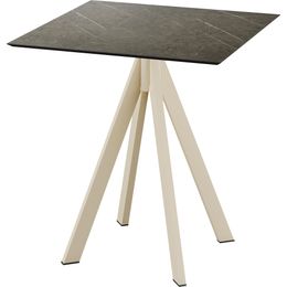 Klapptisch Essentials, B:70cm H:73,2cm T:70cm, beige, Stahl/HPL Tischplatte, Garten, Tische, "Infinity", in verschiedenen Ausf&uuml;hrungen