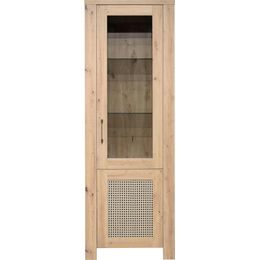 M&auml;usbacher Vitrine M&Auml;USBACHER, B:66cm H:188cm T:42cm, braun, Holzwerkstoff, Wohnzimmer, Schr&auml;nke