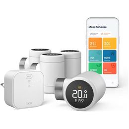 tado Heizkörperthermostat "Bridge + 4x Smartes Heizkörperthermostat (Line X)", 4, weiß, Heizkörperthermostate