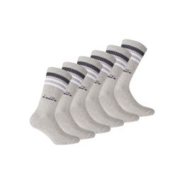 Diadora Herren Kurzsocken "Socken 6er Pack", Gr. 39, grau, Obermaterial: 80% Baumwolle CO. 18% Polyester PES. 2% Elasthan EL., Socken